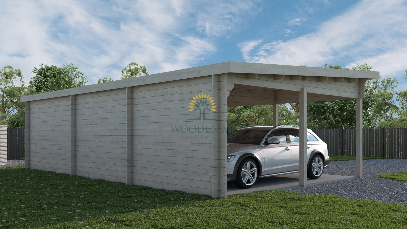 Tivoli Double Carport with Shed 5.95 x 9.5 m – Timber Build